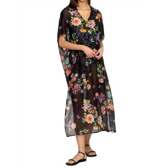 Johnny Was | Swim | New Johnny Was Butterfly Collared Kaftan Coverup In ...